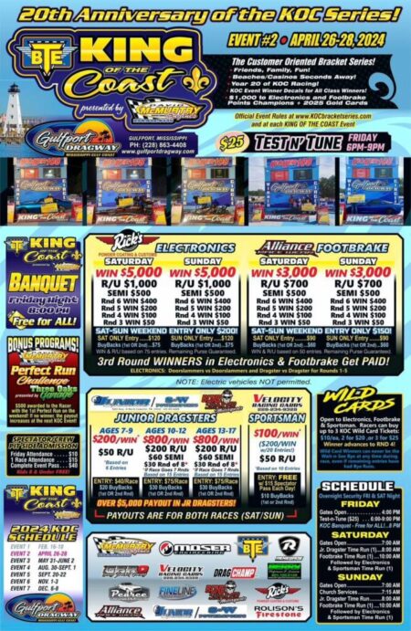 Events from February 2, 2022 – March 2, 2022 – Gulfport Dragway